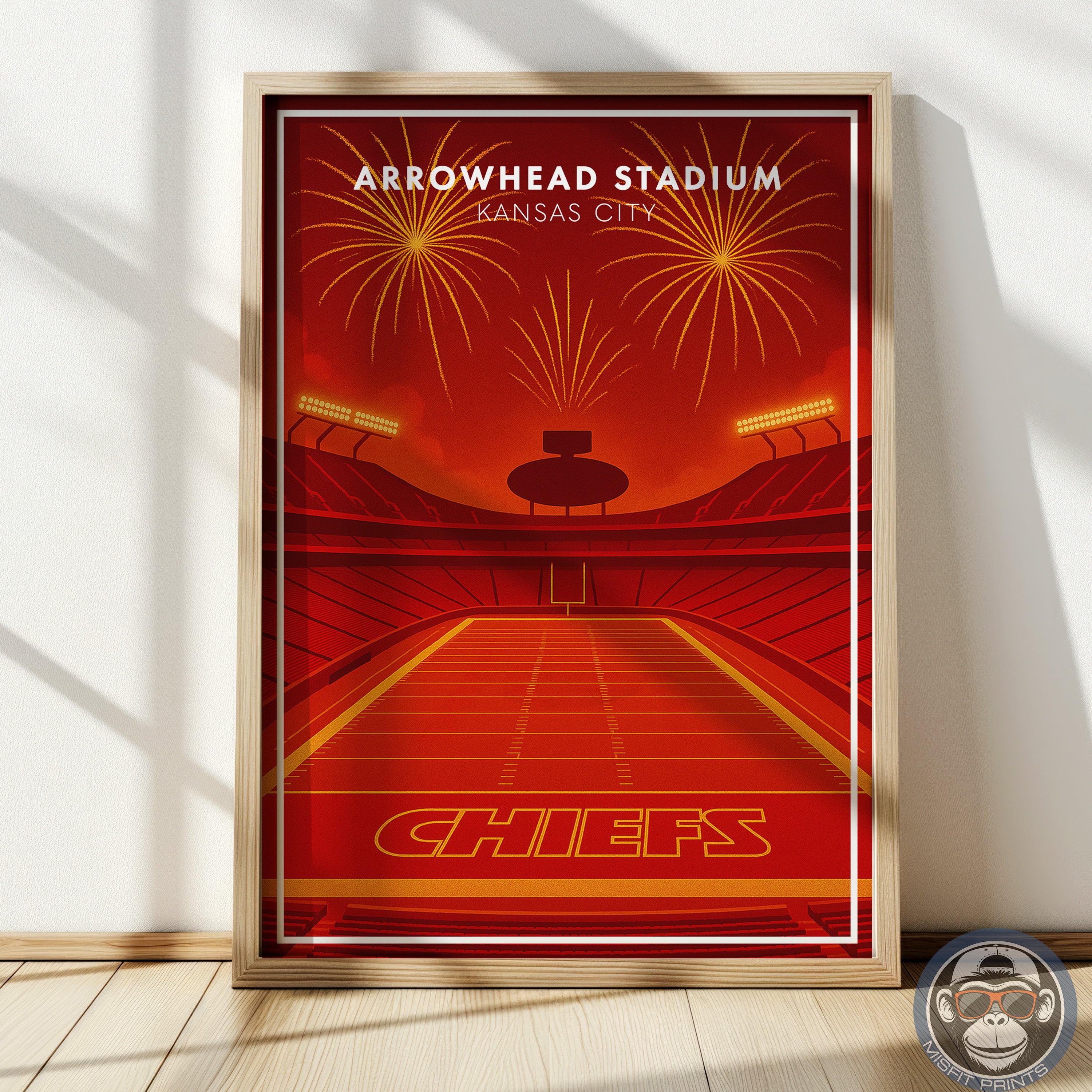 Kansas City Football Stadium Print – Misfit Prints